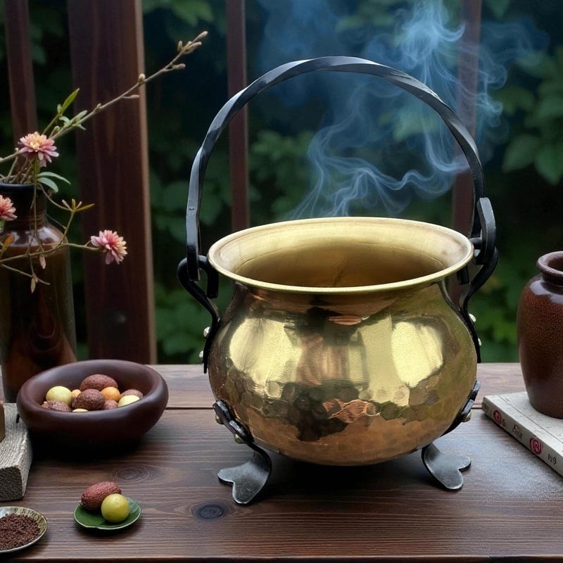 Brass and Copper Cauldron - Etsy