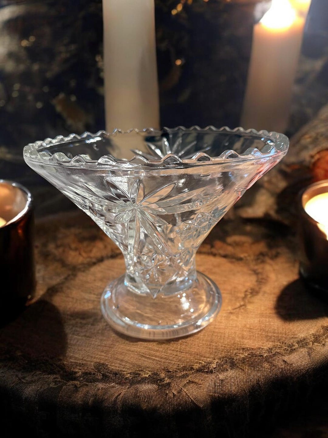 Star Offering Vase, Ritual Bowl, Altar Decor, Sacred Space, Star Glass ...