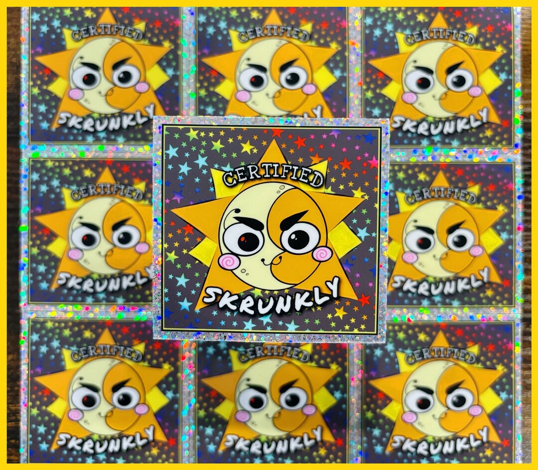 Certified Skrunkly Sun Vinyl Glitter Sticker :3 LAST RUN - Etsy