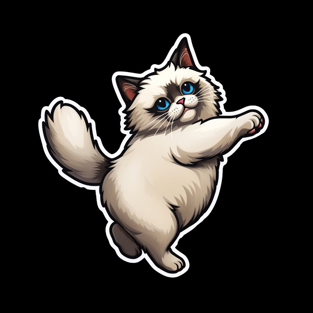 Birman Cat Sticker Realistic Caricature Waterproof Vinyl - Etsy