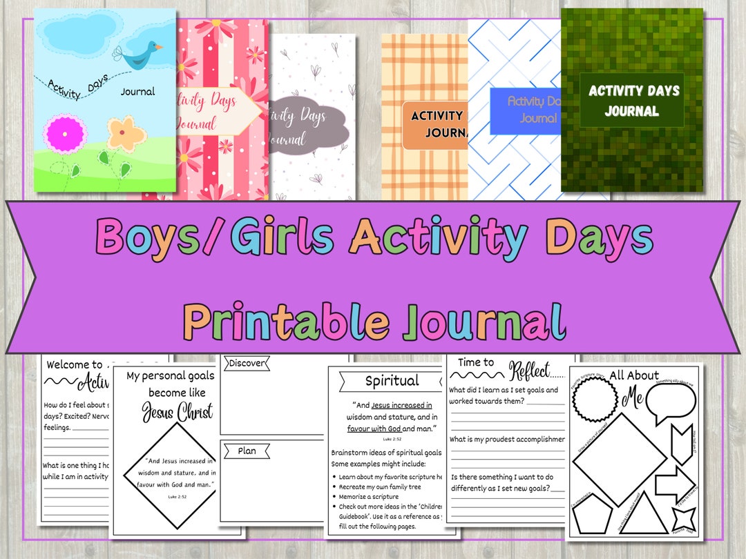 Activity Days Journal Activity Days Goals Activity Days Binder Activity ...