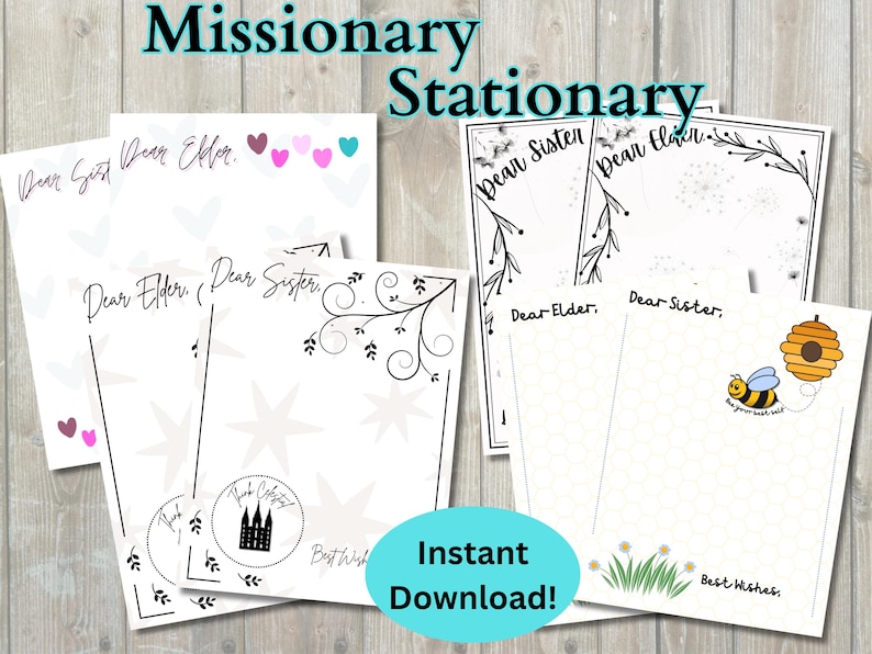 LDS Missionary Printable Stationary- Called to Serve- Missionary ...
