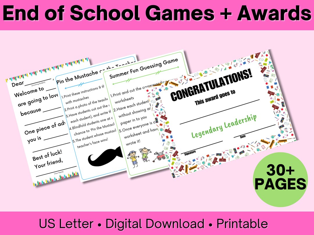 End of School Games + Awards - Fun Last Day of School - Game Ideas ...