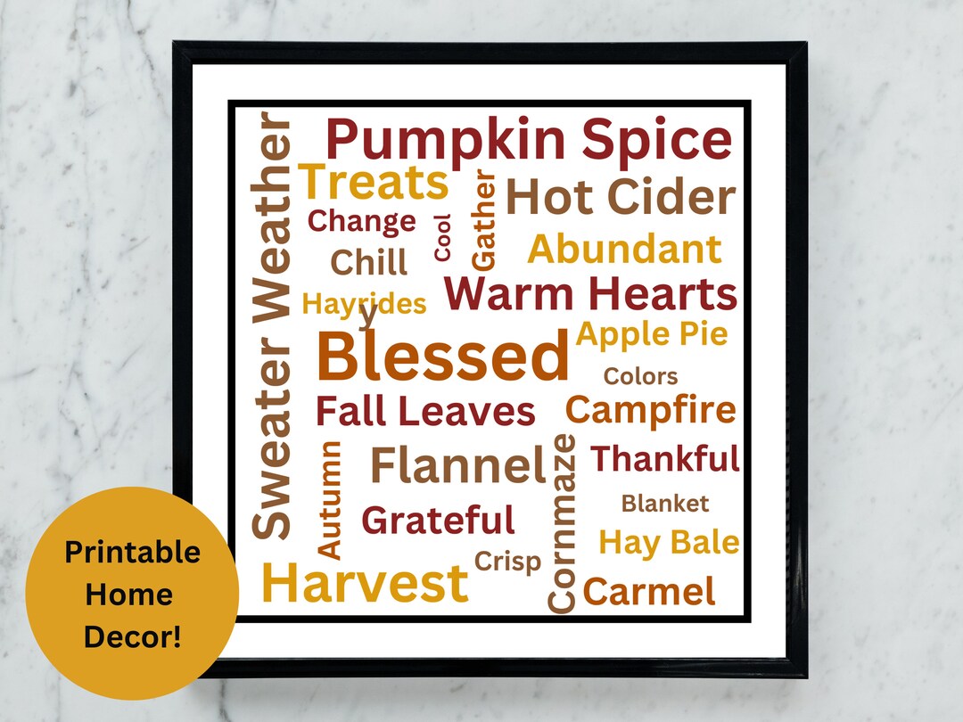Fall Printables Halloween Decor Fall Wall Hangings Fall Wall Art Fall ...