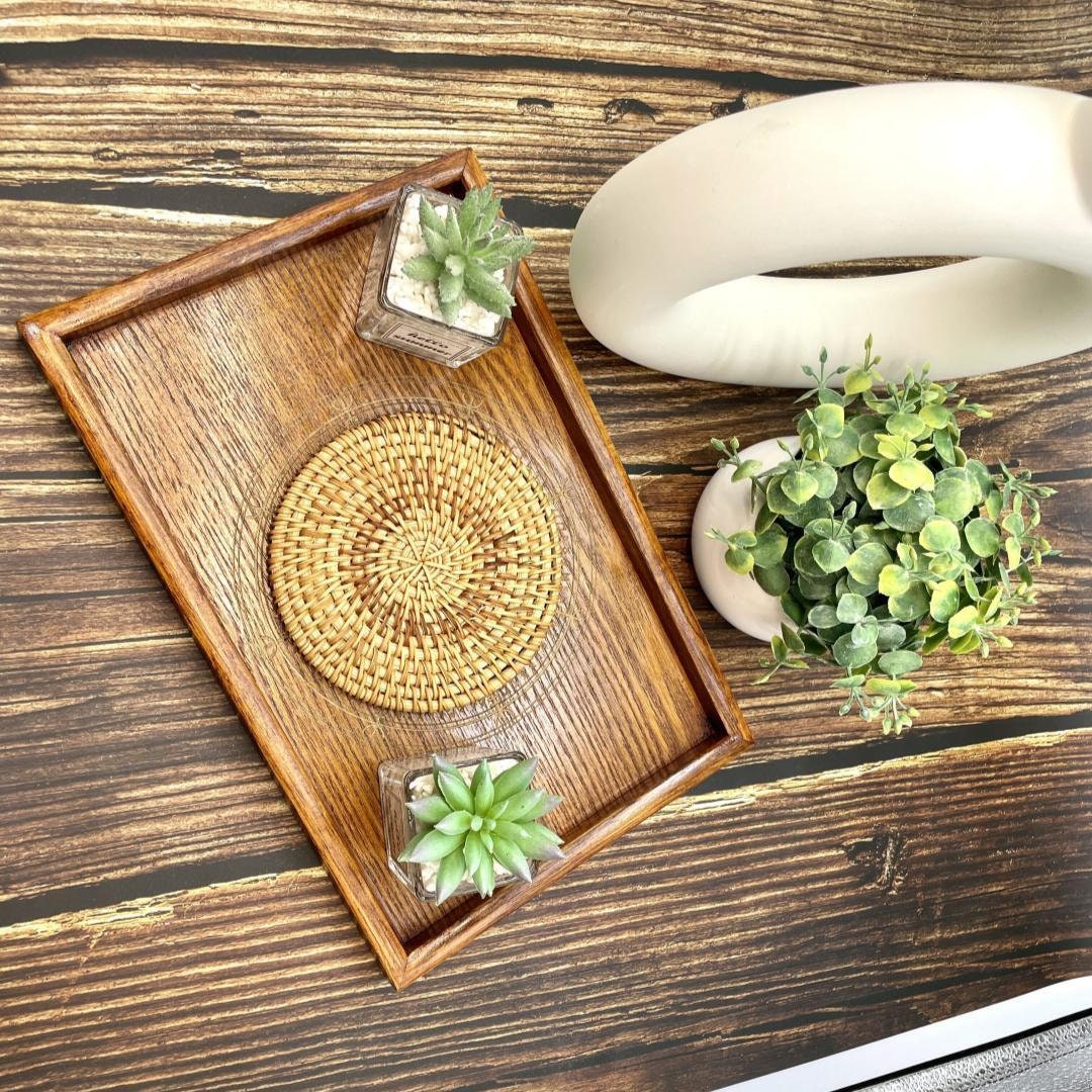 Bamboo Hotel Right Angle Tray Tea Tray Household Bamboo Handle - Etsy