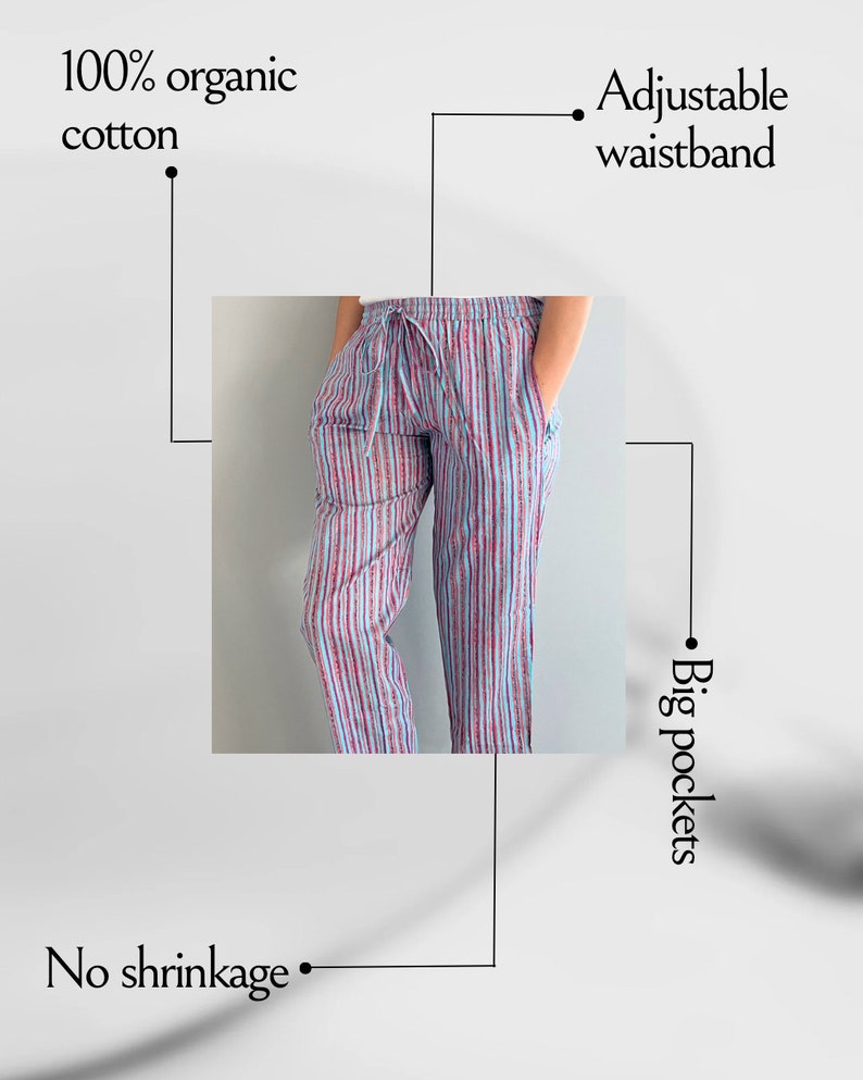 Cotton Pajama Pants Women Tall Short Plus Size Sleep Pants Bachelorette ...