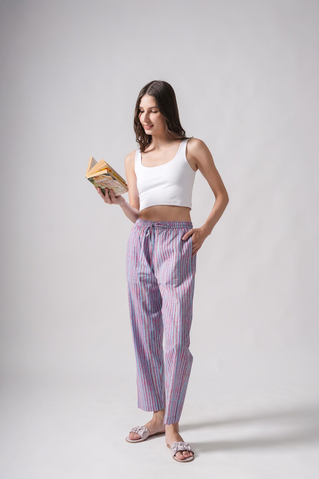 Cotton Pajama Pants Women Tall Short Plus Size Sleep Pants Bachelorette ...