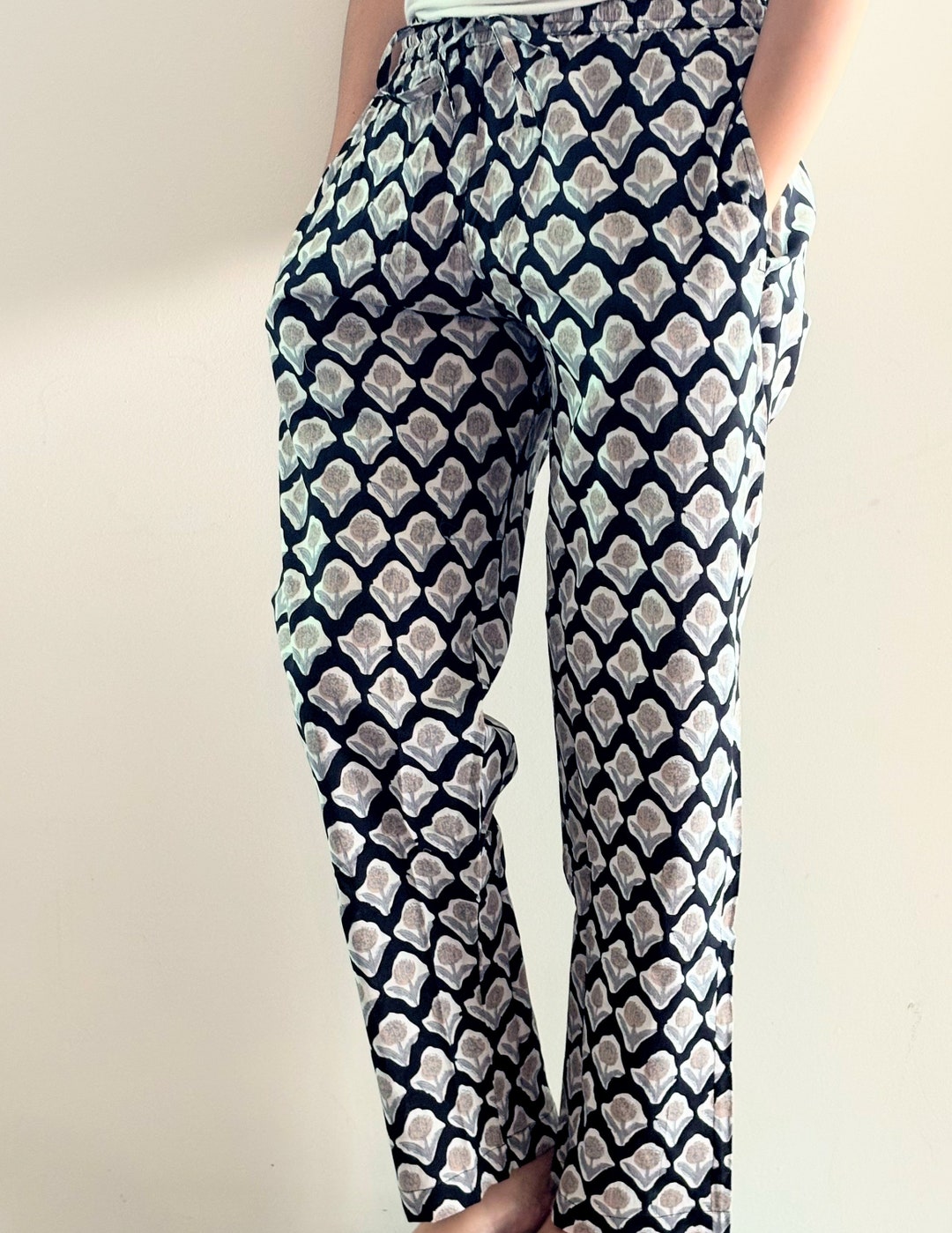 Pajama Pants 100% Cotton Lounge & Sleep Plus Size Modern Soft Trendy ...