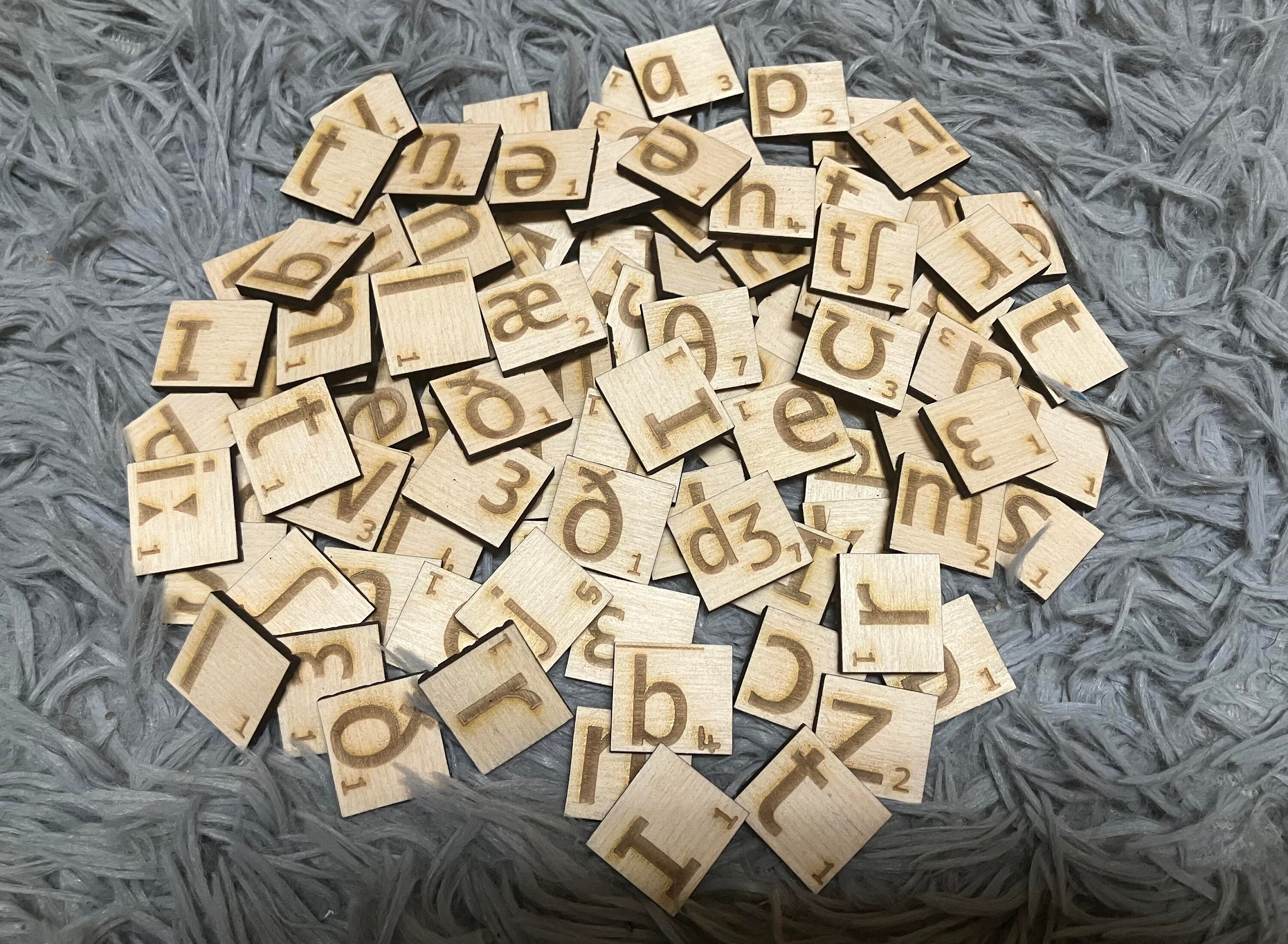 IPA Scrabble Wooden Tiles Laser Engraved International - Etsy