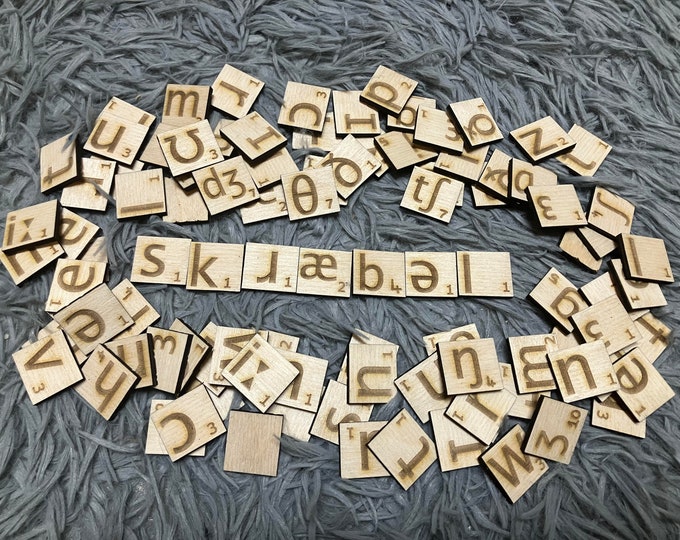 IPA Scrabble - Wooden Tiles, Laser Engraved | International Phonetic ...
