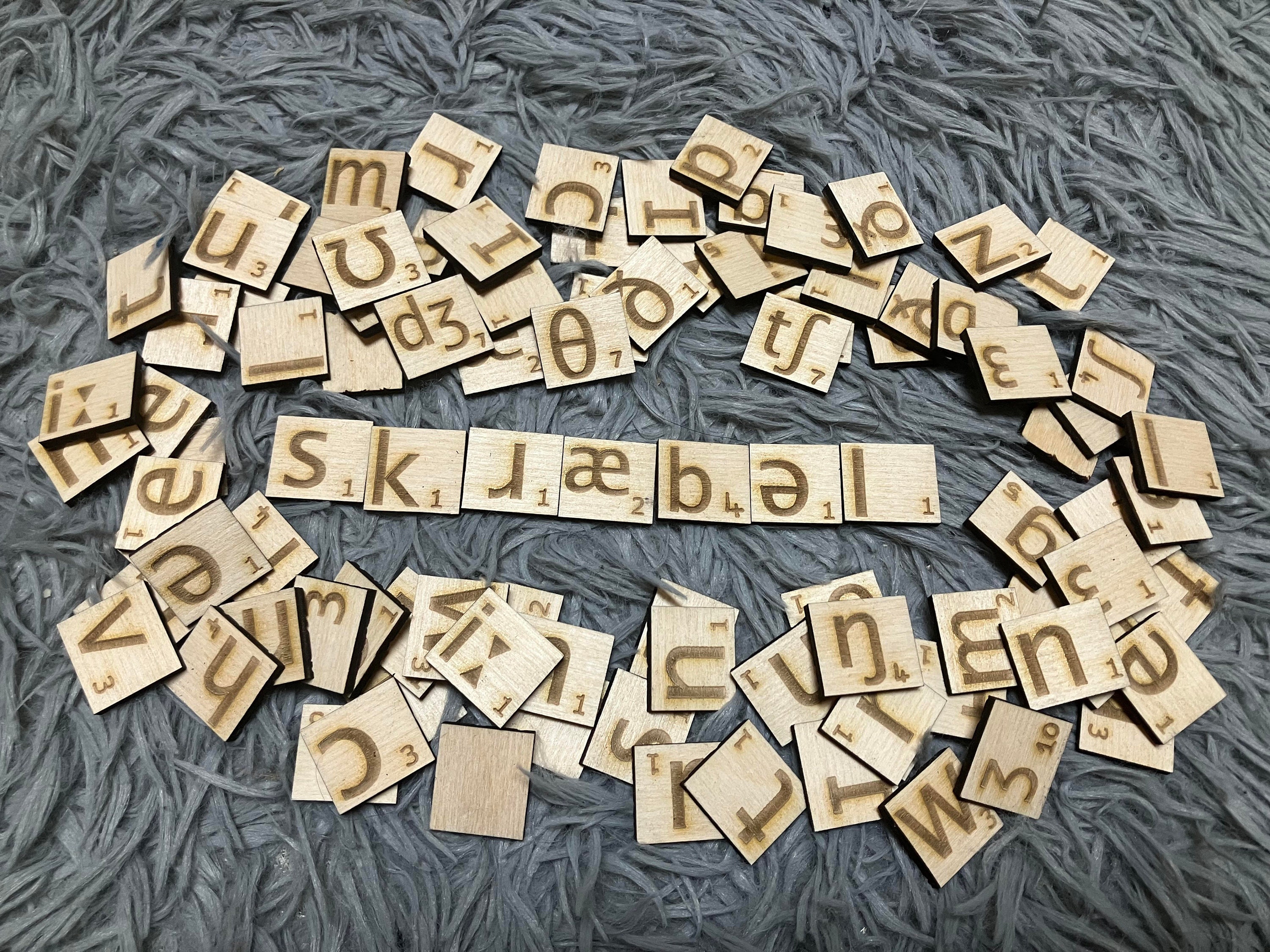 IPA Scrabble Wooden Tiles Laser Engraved International - Etsy