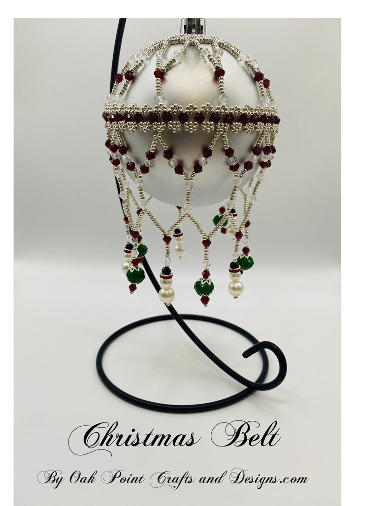 Christmas Belt Beaded Ornament Cover Pattern Beaded Bauble - Etsy Canada