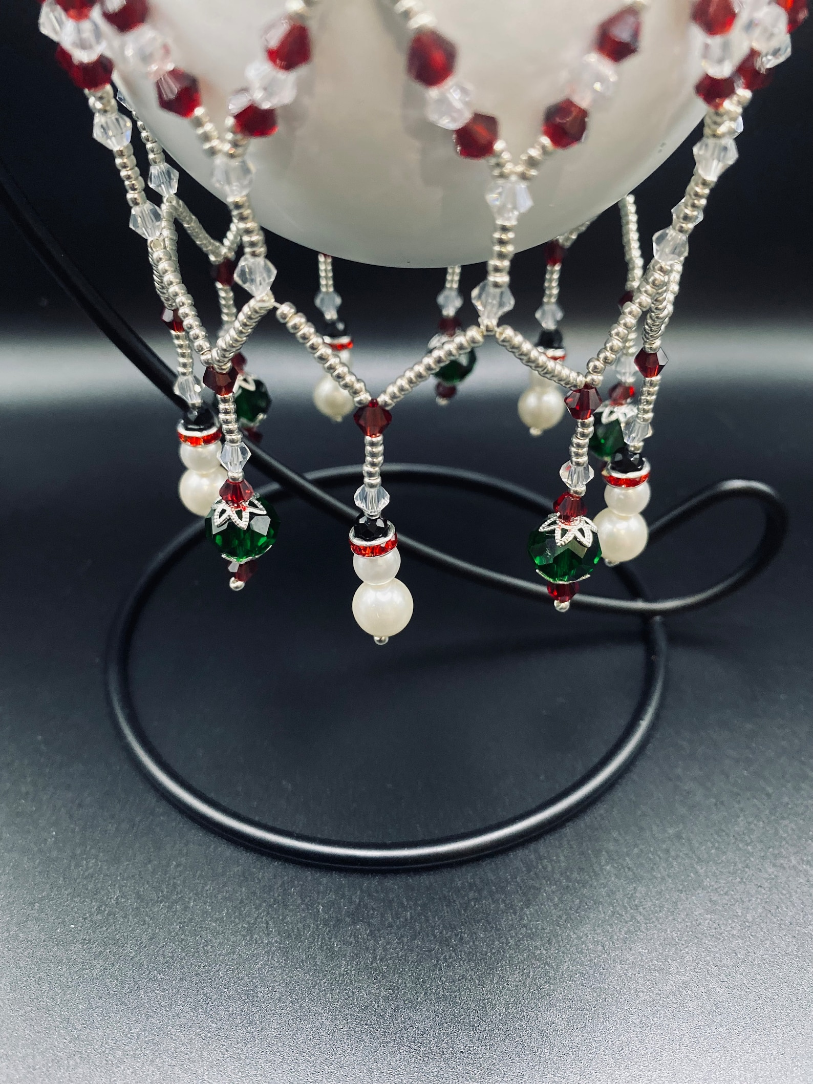 Christmas Belt Beaded Ornament Cover Pattern Beaded Bauble - Etsy Canada