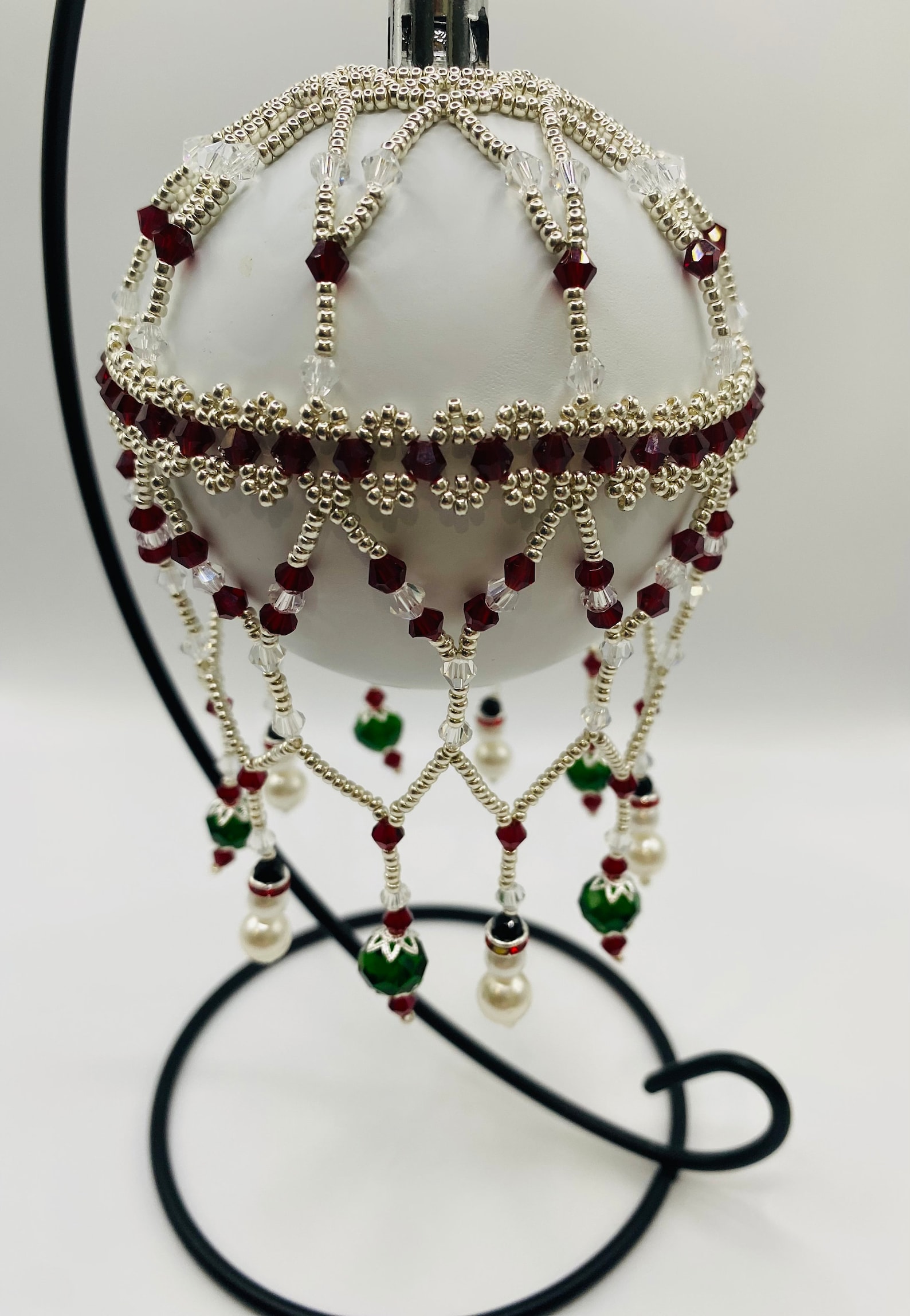 Christmas Belt Beaded Ornament Cover Pattern Beaded Bauble - Etsy Canada