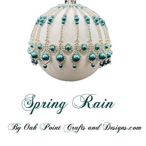 Spring Rain Beaded Ornament Cover Pattern, Bauble PDF - Etsy