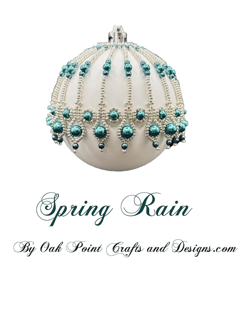 Spring Rain Beaded Ornament Cover Pattern, Bauble PDF - Etsy