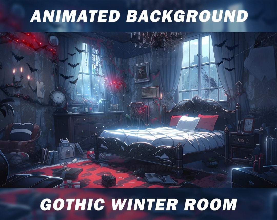 Animated Gothic Vtuber Background, Gothic Vampire Animated Background ...