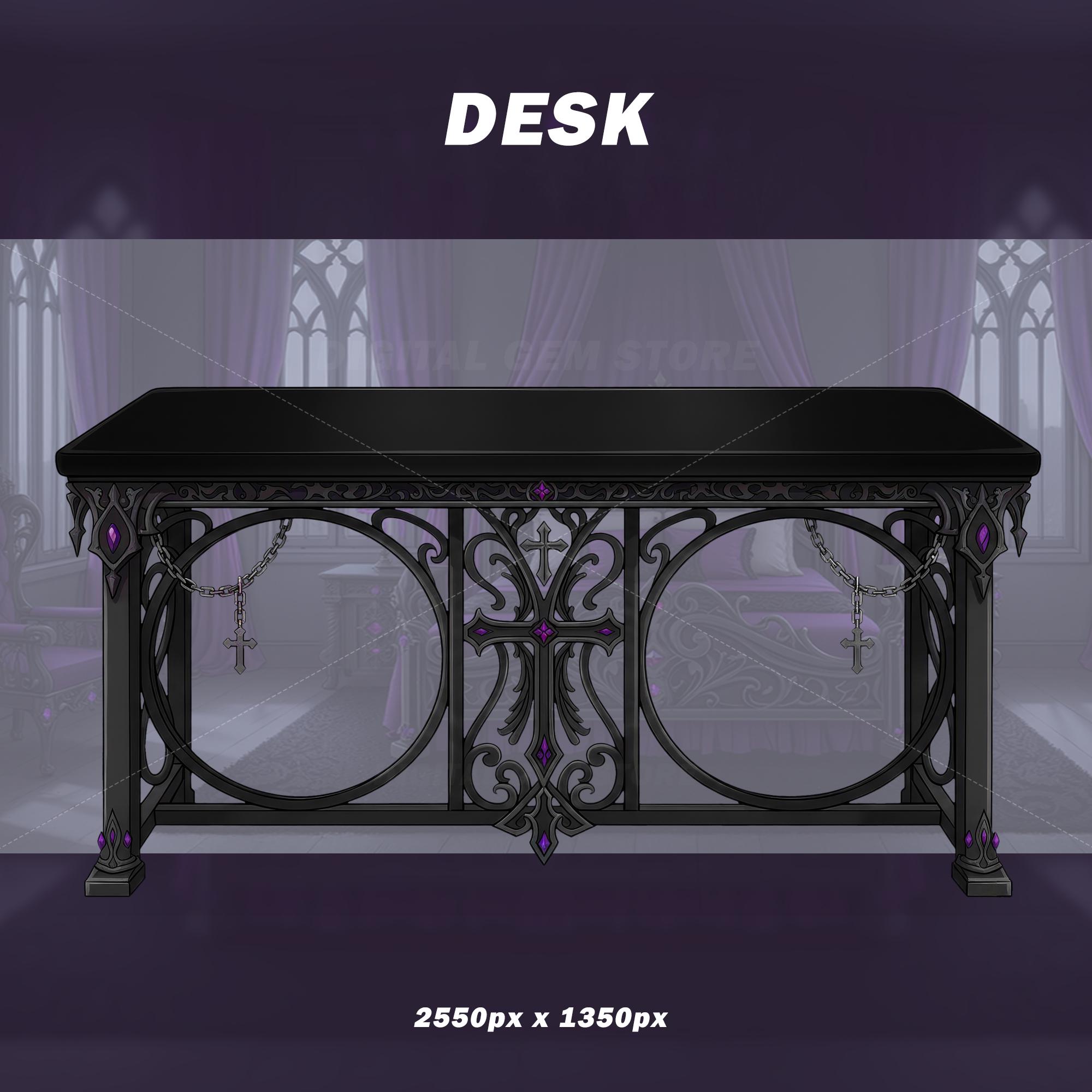 Gothic Vtuber Room Asset Pack and Background | Witchy | Gaming Chair ...
