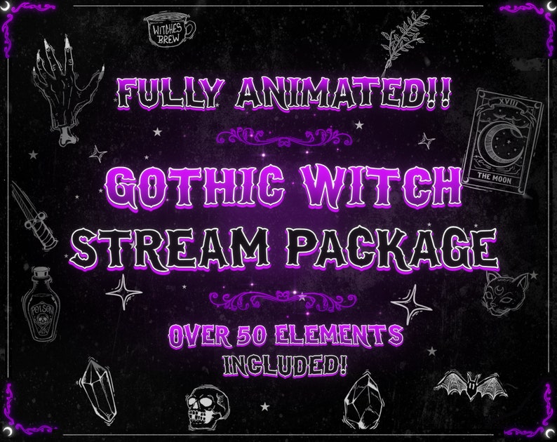 Gothic Stream Package - Goth Twitch Overlay - Etsy