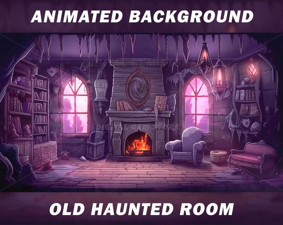 Vtuber Animated Background for Twitch, Old Haunted Room, Horror ...