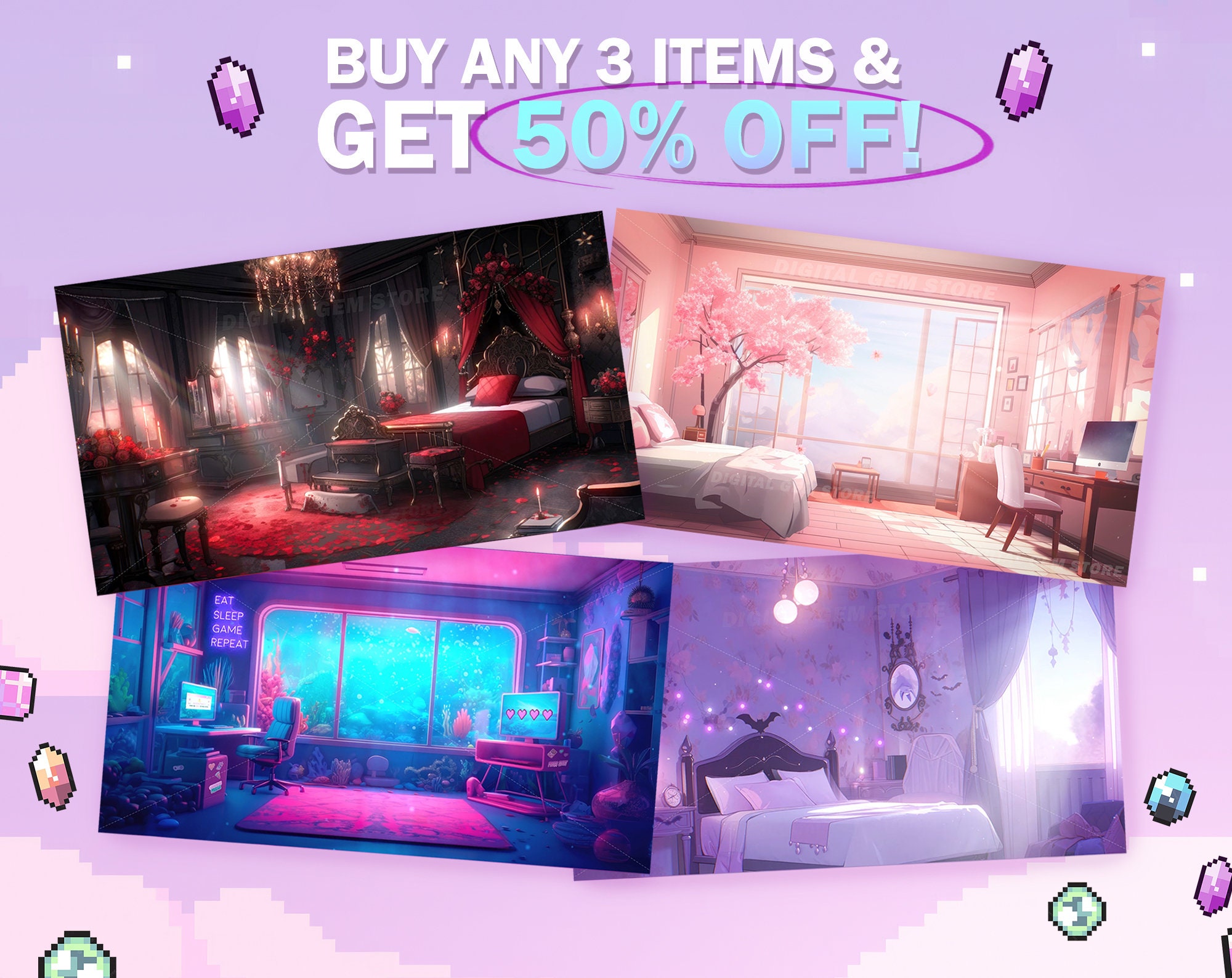 Animated Vtuber Background for Twitch, Cozy Space Room, Alien Outer ...