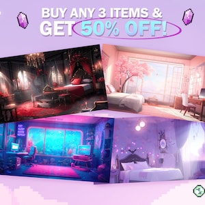 3x Vtuber Gaming Chair, Gothic Vampire, Red Rose, Romantic, Assets ...