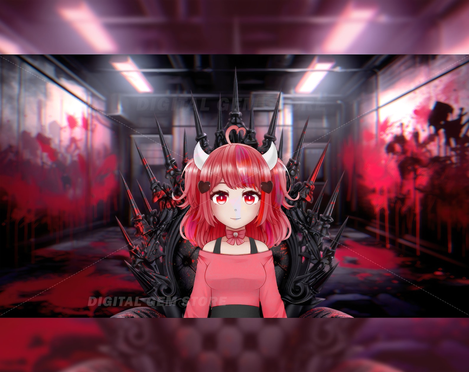Vtuber Background Vtuber Chair Bloody Throne Horror Vtuber - Etsy UK