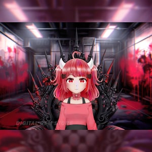 Vtuber Background, Vtuber Chair, Bloody Throne, Horror Vtuber Asset ...