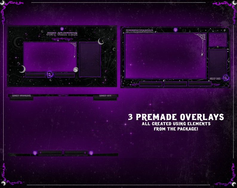 Gothic Stream Package - Goth Twitch Overlay - Etsy