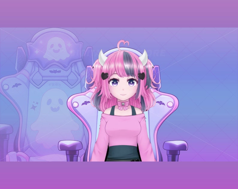 Spooky Cute Ghost Vtuber Gaming Chair Asset (PNG) - Etsy