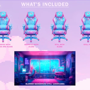Animated Vtuber Chair for Twitch, Cozy Underwater Room , Stream ...
