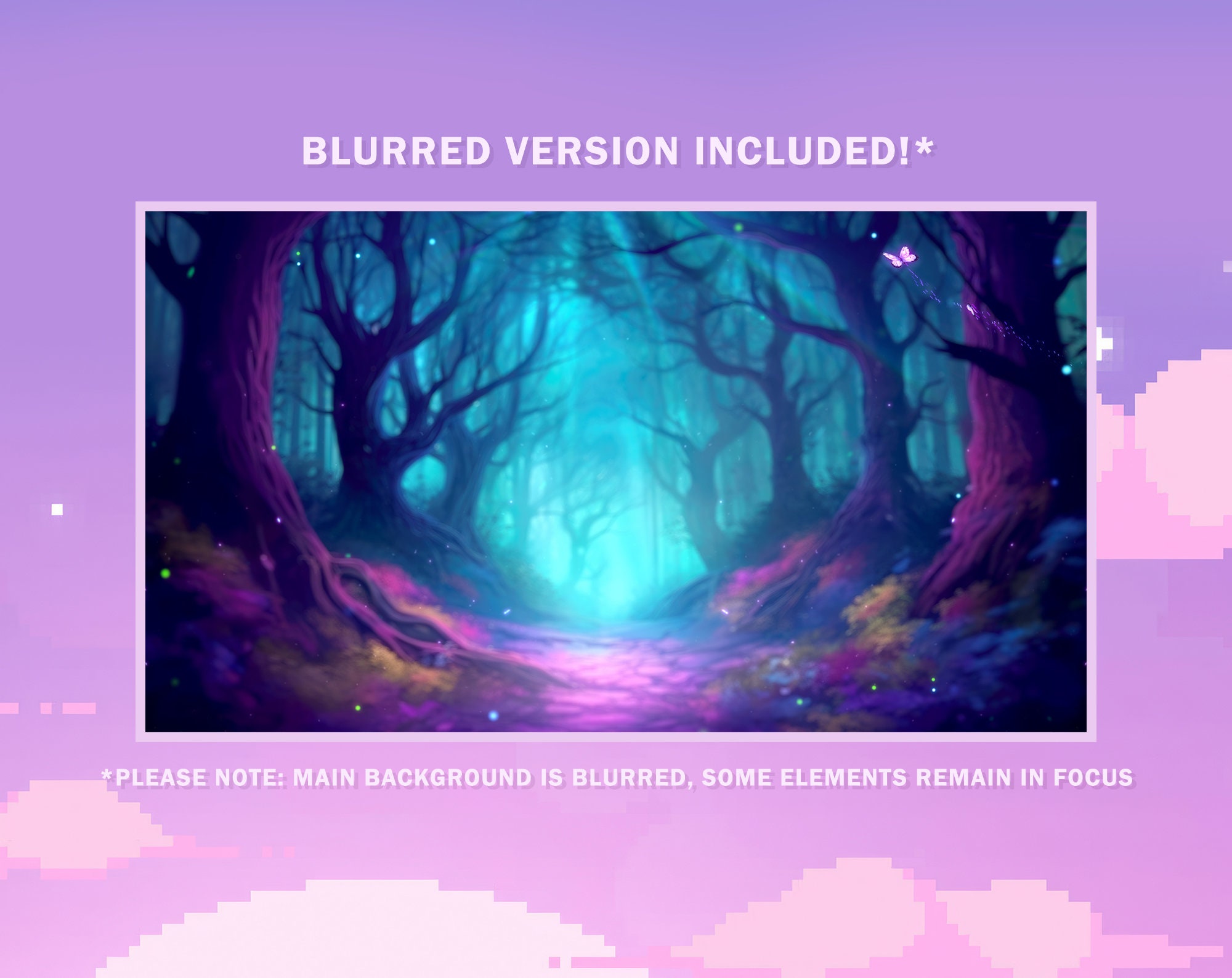 Vtuber Animated Background, Magical Forest Background Loop, Animated ...