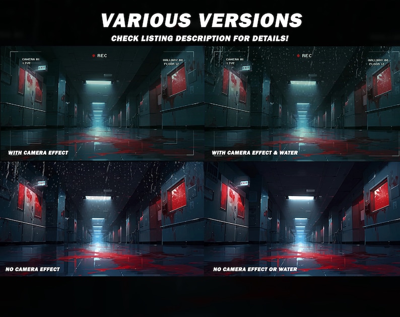 Animated Horror Vtuber Background for Twitch, Horror Hospital, Stream ...
