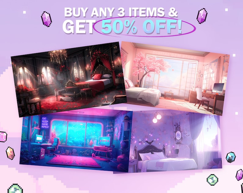 Vtuber Animated Background for Twitch Red Cave Bloody Red - Etsy