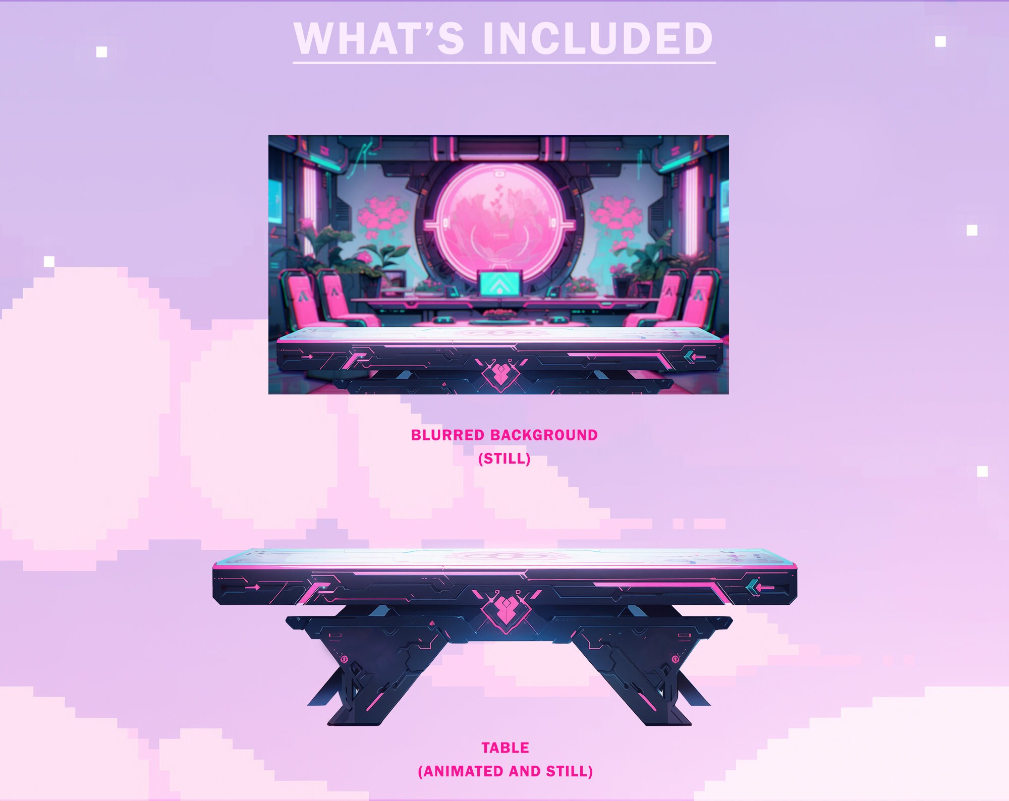 Vtuber Background Vtuber Table Desk Cyberpunk Cyber Punk - Etsy Canada
