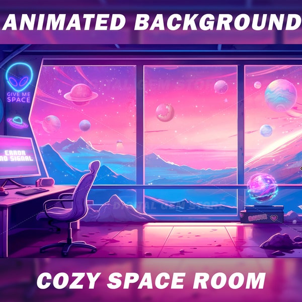 Vtuber Background Space Animated - Etsy