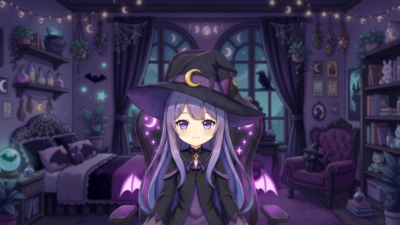 1x Gothic Vtuber Gaming Chair, Witchy, Spooky Halloween - Etsy