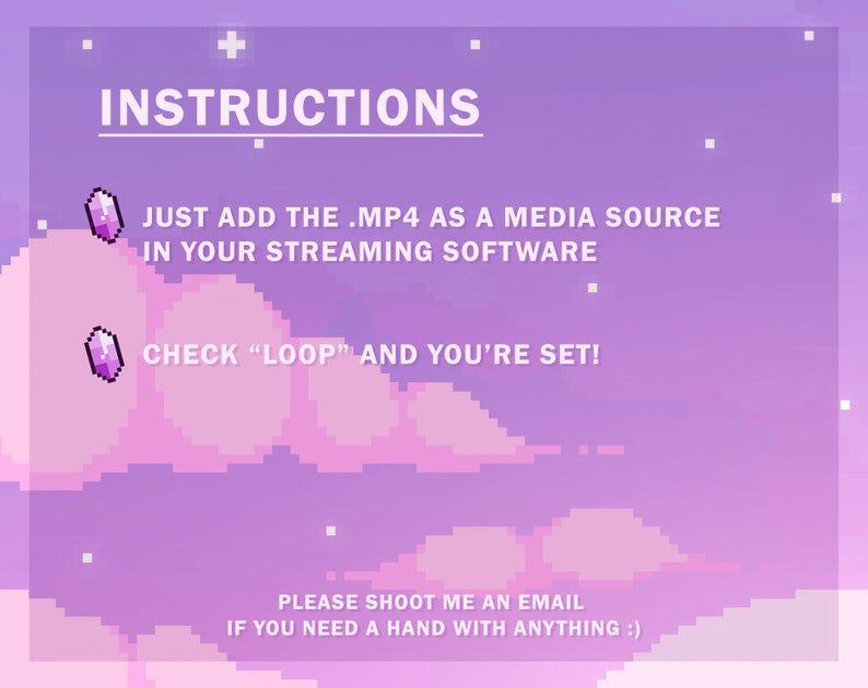 Vtuber Animated Background for Twitch, Simple Animated Lofi Sky, Pink ...