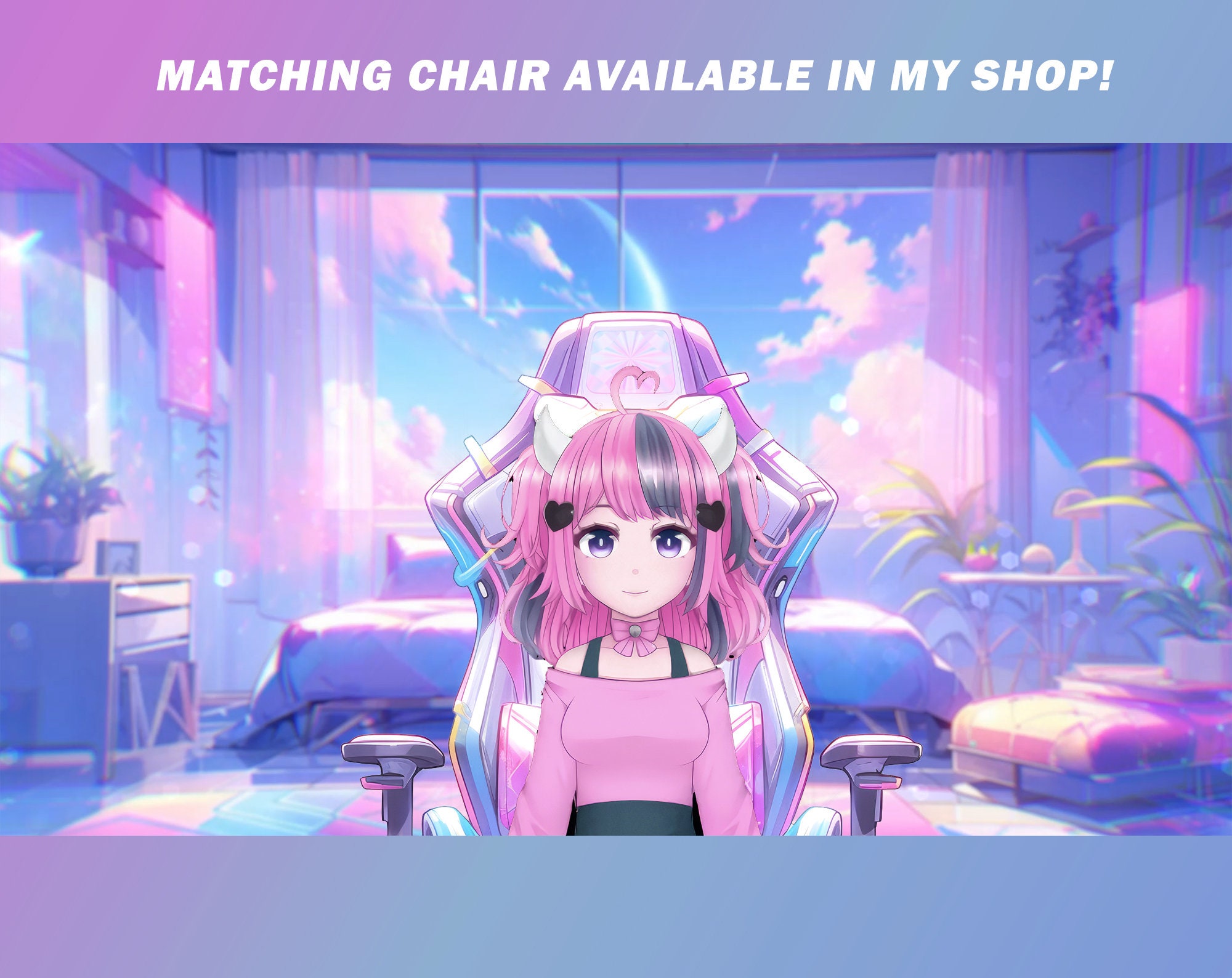Animated Vtuber Background, Holographic Room, Stream Background, Looped ...