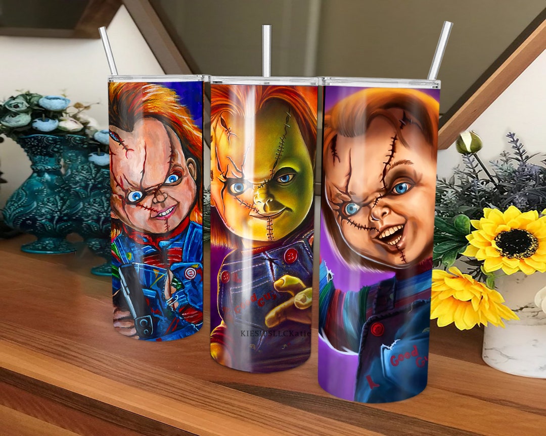 Chucky Tumbler Wrap, Child's Play, Halloween Horror Movie, Tumbler PNG ...