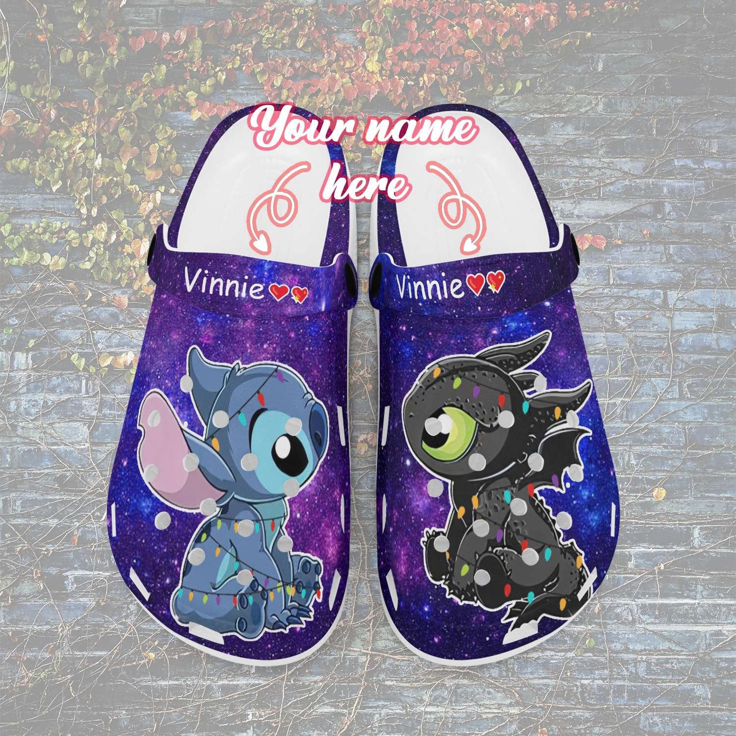 Personalized Stitch and Toothless Crocs Clogs Adults Kids - Etsy
