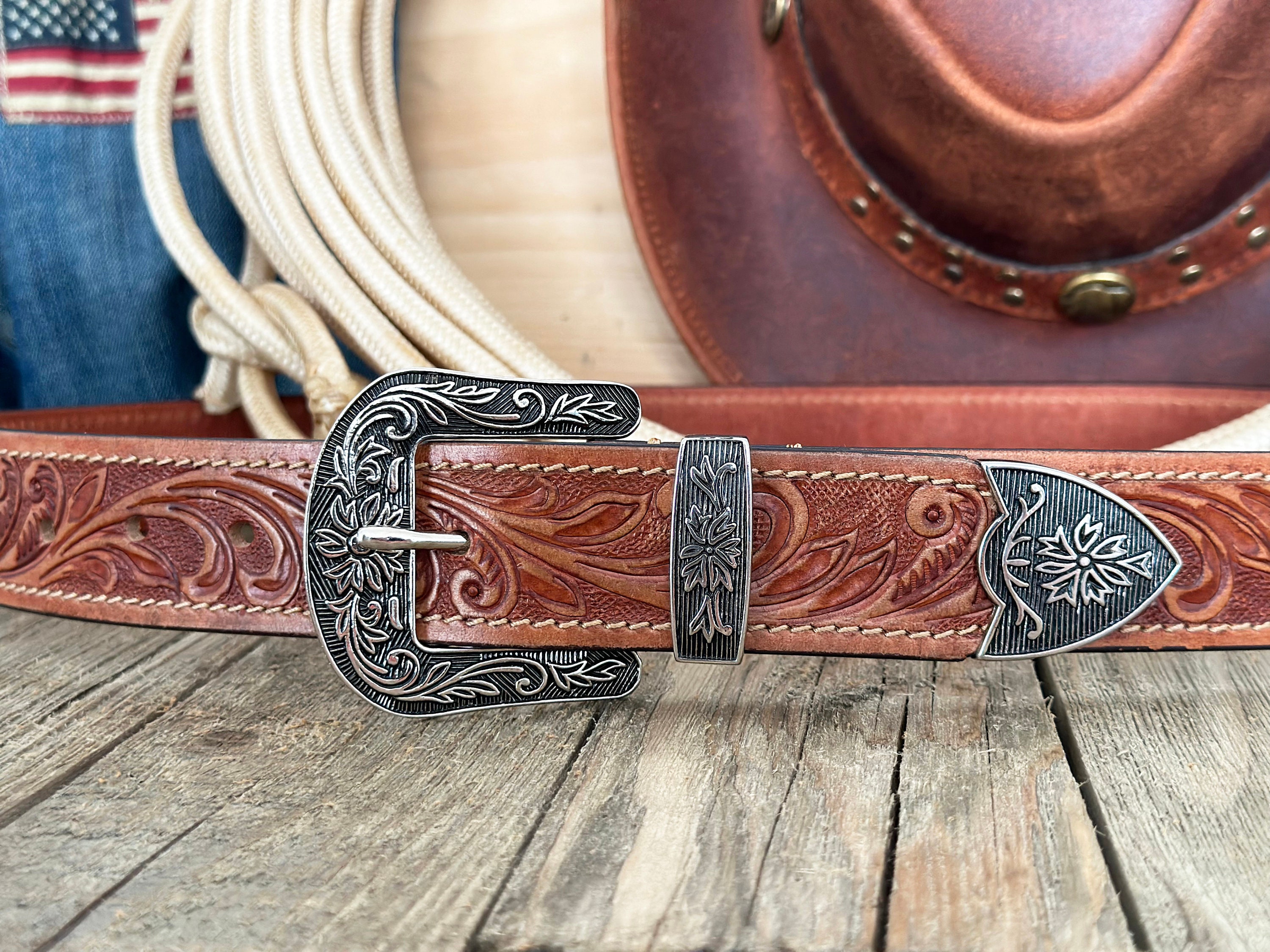 Engraved Personalized Handmade Genuine Leather Cowboy Belt - Etsy