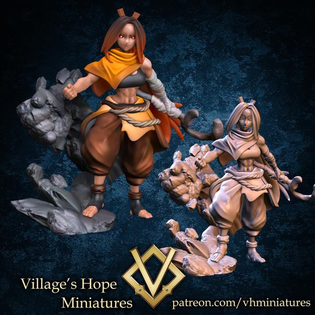 Witch of Unyielding Stone TTRPG Miniature - Etsy