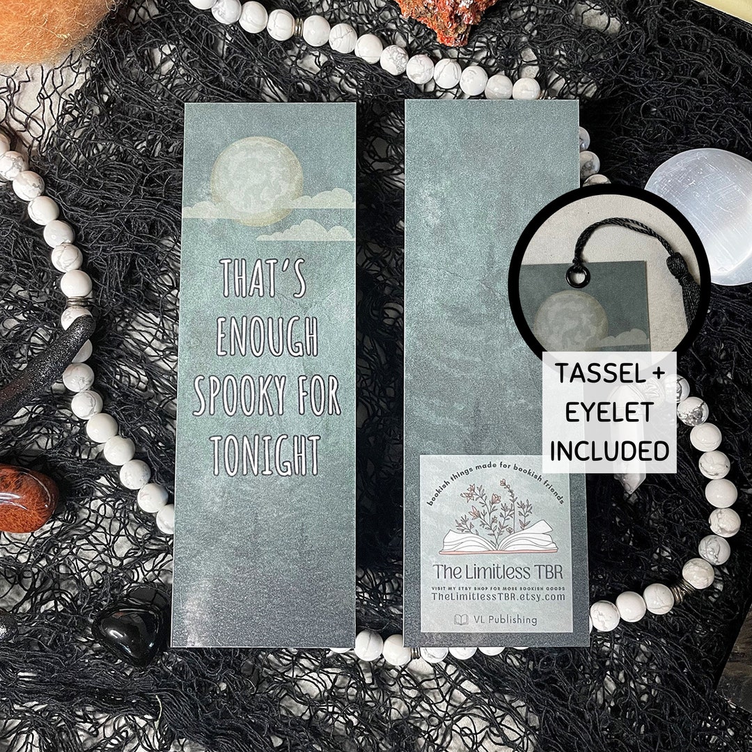 Bookish Bookmark | Handmade Bookmark | Mystery/thriller Horror Bookmark ...