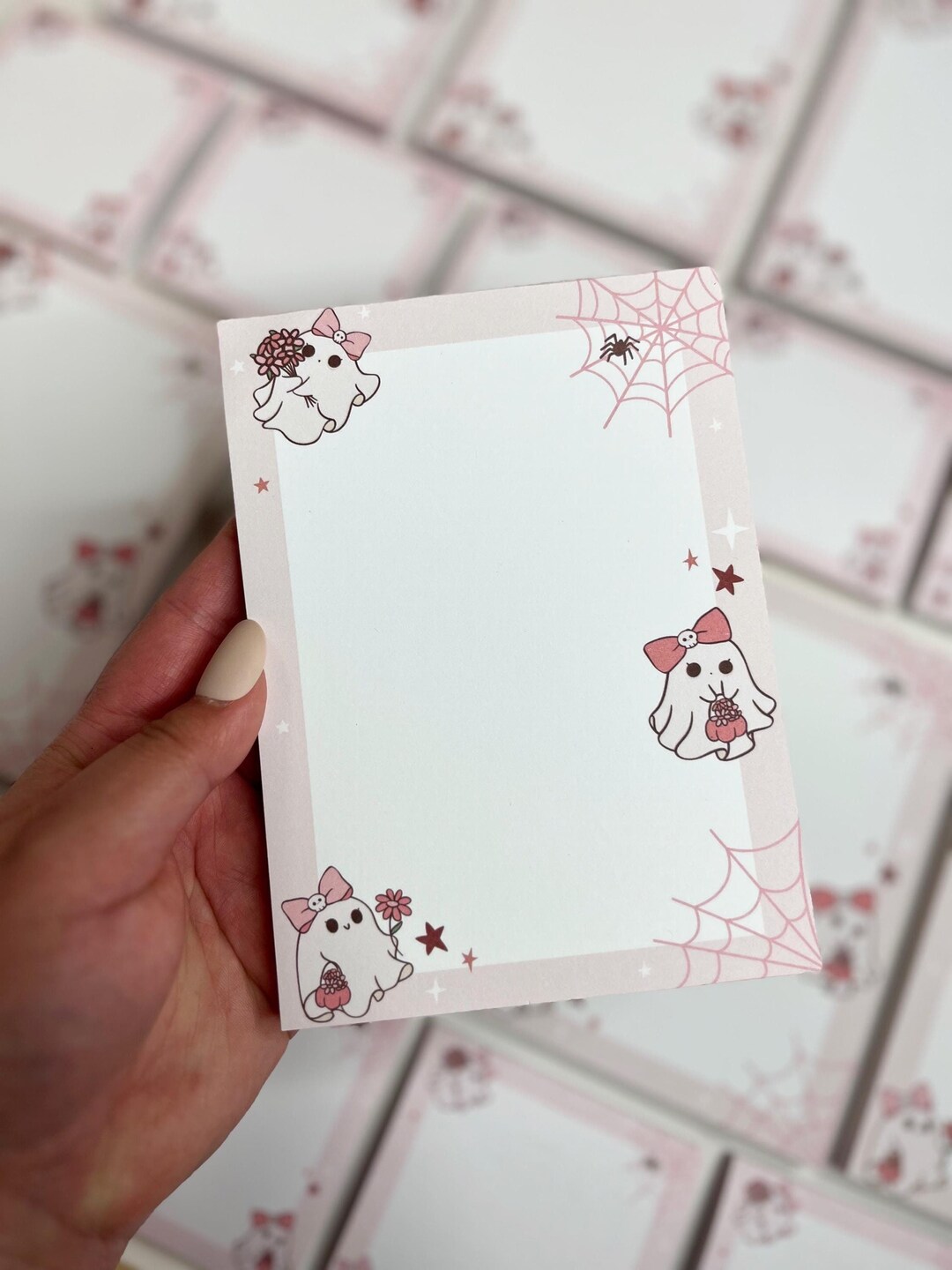Cute Ghost Notepad | Bookish Notepad, 4x5.5 Memo Pad With Chipboard ...