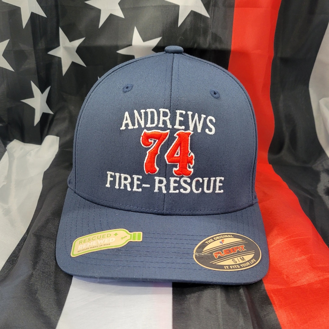 Fire Fighter Department, Station Number With Fire & Rescue Trucker Cap ...