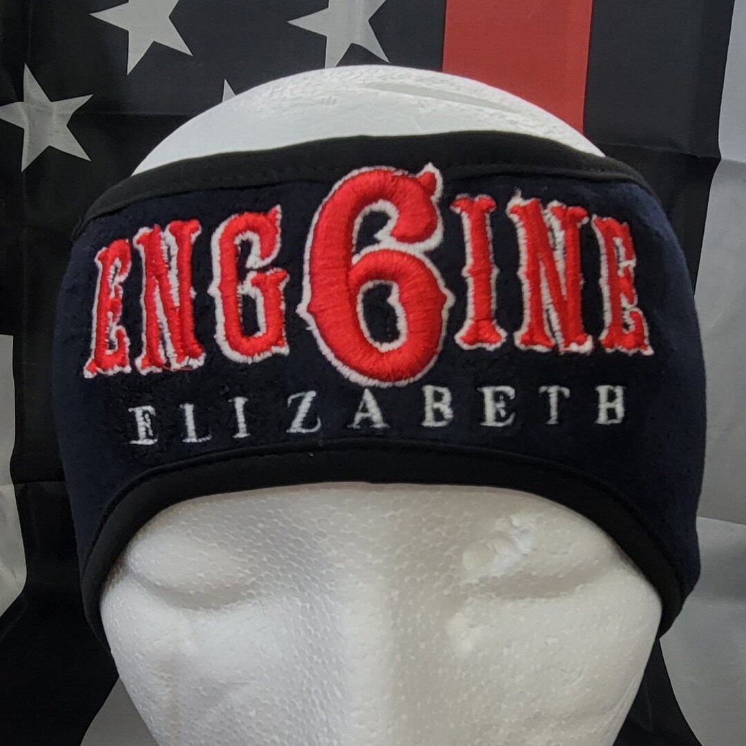 Fire Fighter Department, Fleece Ear Warmers, 3D Puff Embroidery ...