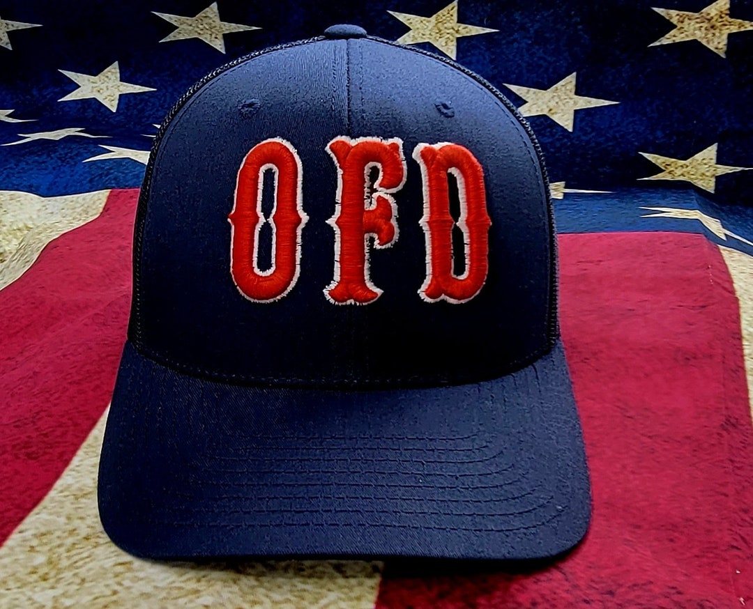 Fire Fighter Department, Fire & Rescue Trucker Cap, Center of Cap Puff ...