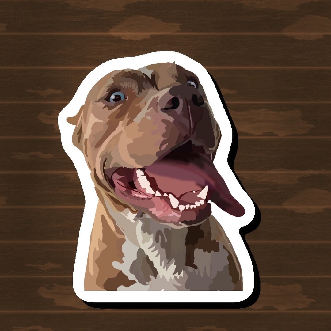 Happy Pittie Vinyl Sticker - Etsy