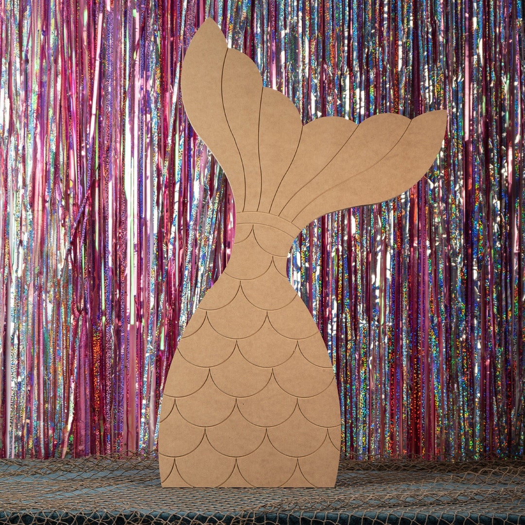 Unpainted MDF Mermaid Tail With Kickstand: Party Prop Decor - Etsy